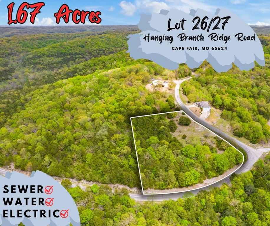 Lot 26,27 Hanging Branch Ridge Road, Cape Fair, MO 65624 | MLS ...